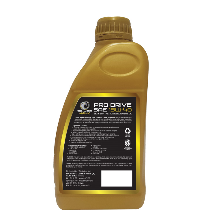 Silverhawk Pro Drive Semi Synthetic 15W 40 (1L) – Silverhawk